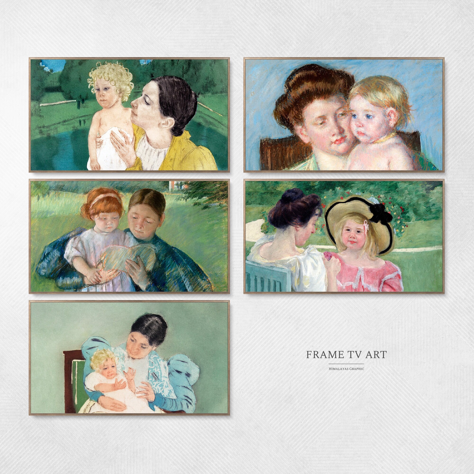Set of 10 Samsung Frame TV 4K Art. Mary Cassatt Famous Paintings ...