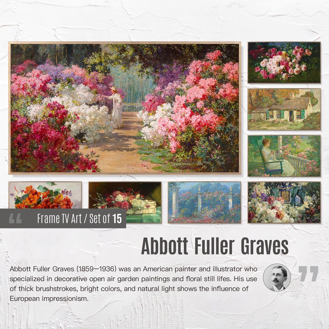 Set of 15 Samsung Frame TV 4K Art. Abbott Fuller Graves Famous ...