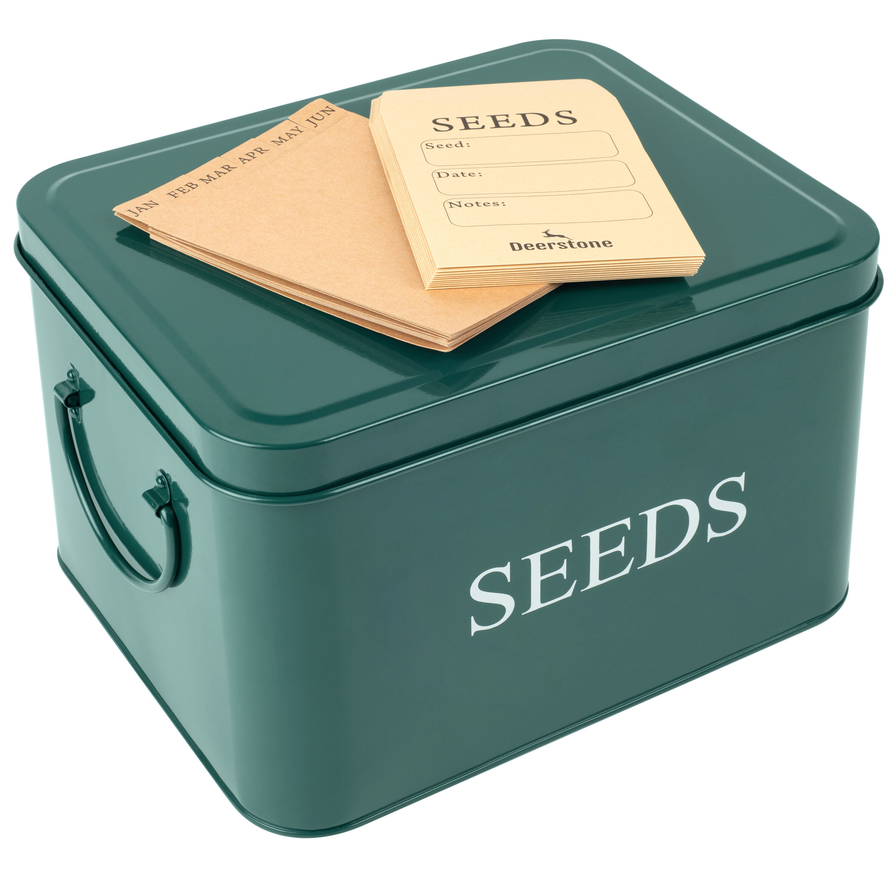 Seed Packet Tin Plus X10 Envelopes & Monthly Divider Cards. Metal ...