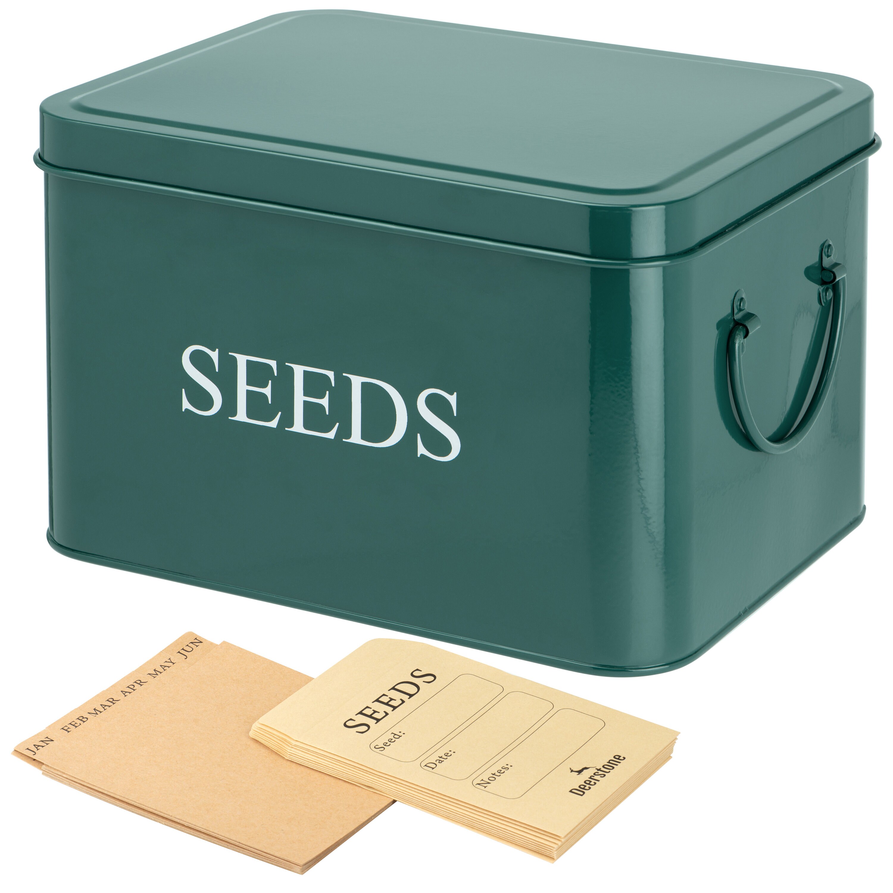 Seed Packet Tin Plus X10 Envelopes & Monthly Divider Cards. Metal ...