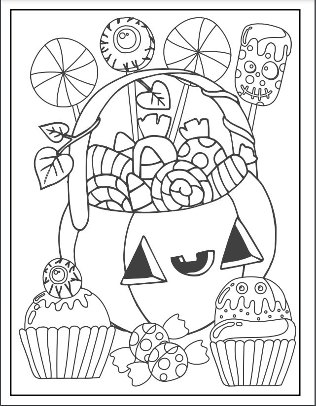 40 Printable Halloween Coloring Pages - Etsy