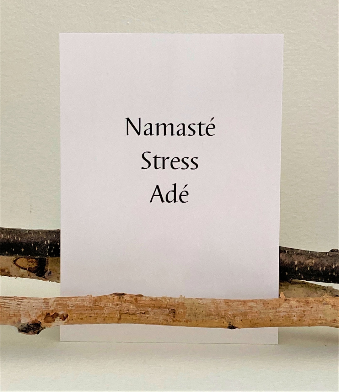Anti-stress Card, Postcard With Saying, namaste, Goodbye to Stress ...