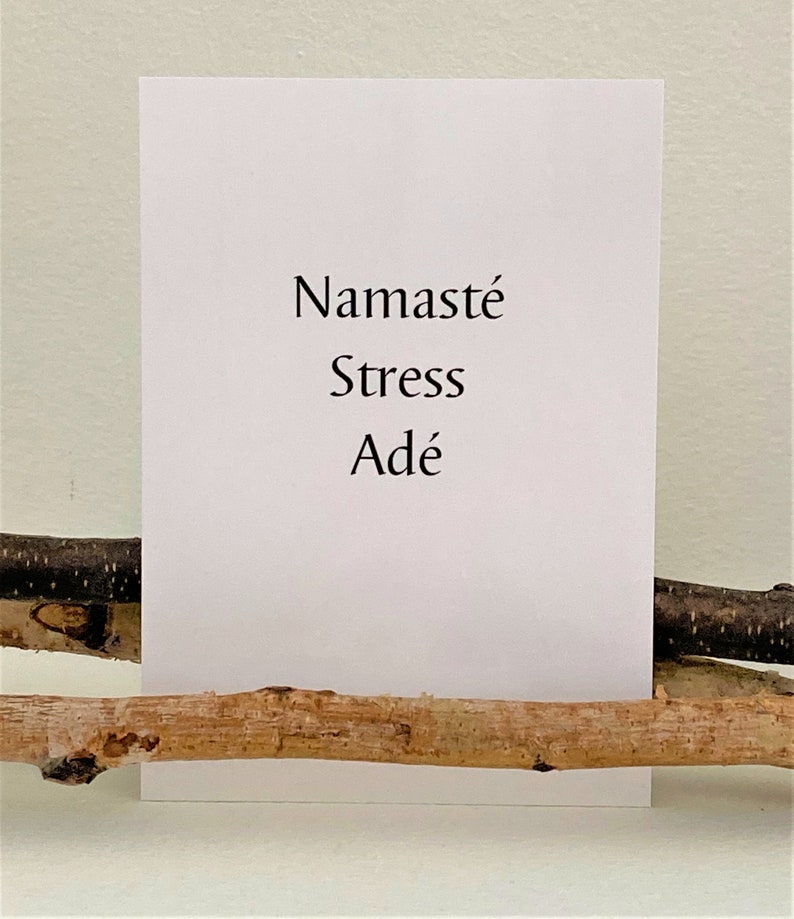 Anti-stress Card, Postcard With Saying, namaste, Goodbye to Stress ...
