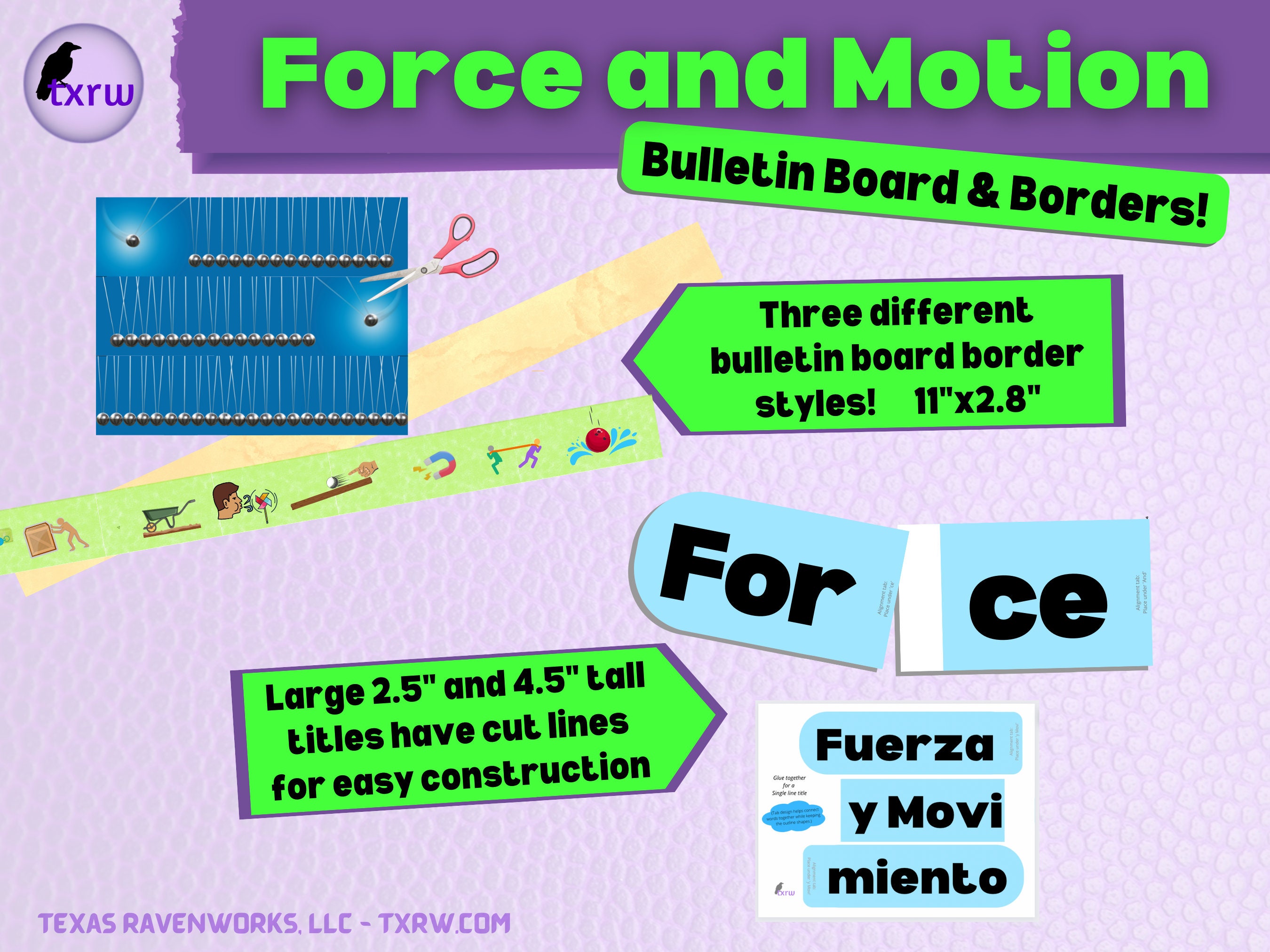 Force and Motion Bulletin Board, Borders and Lesson Resources - Etsy ...