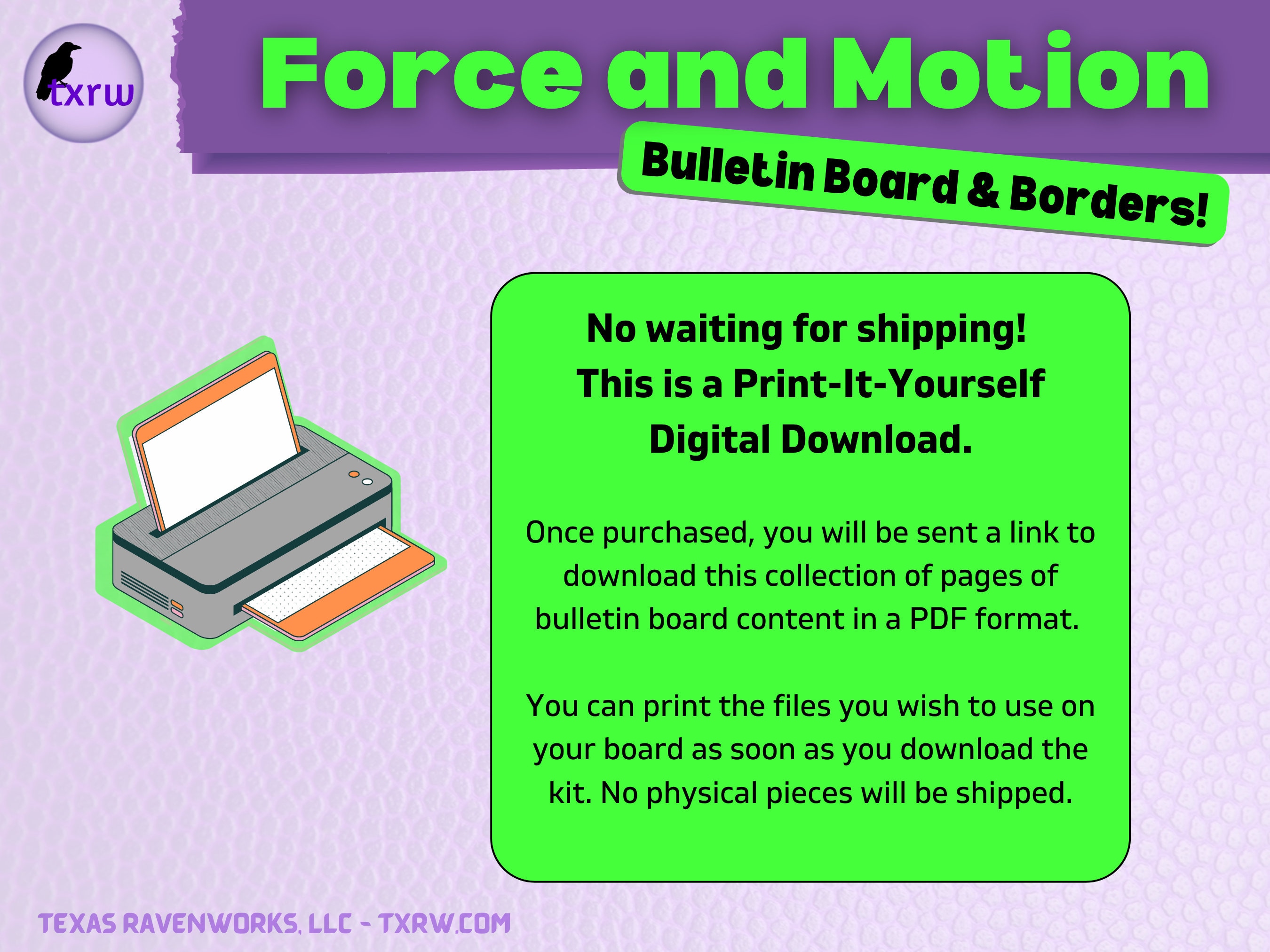Force and Motion Bulletin Board, Borders and Lesson Resources - Etsy