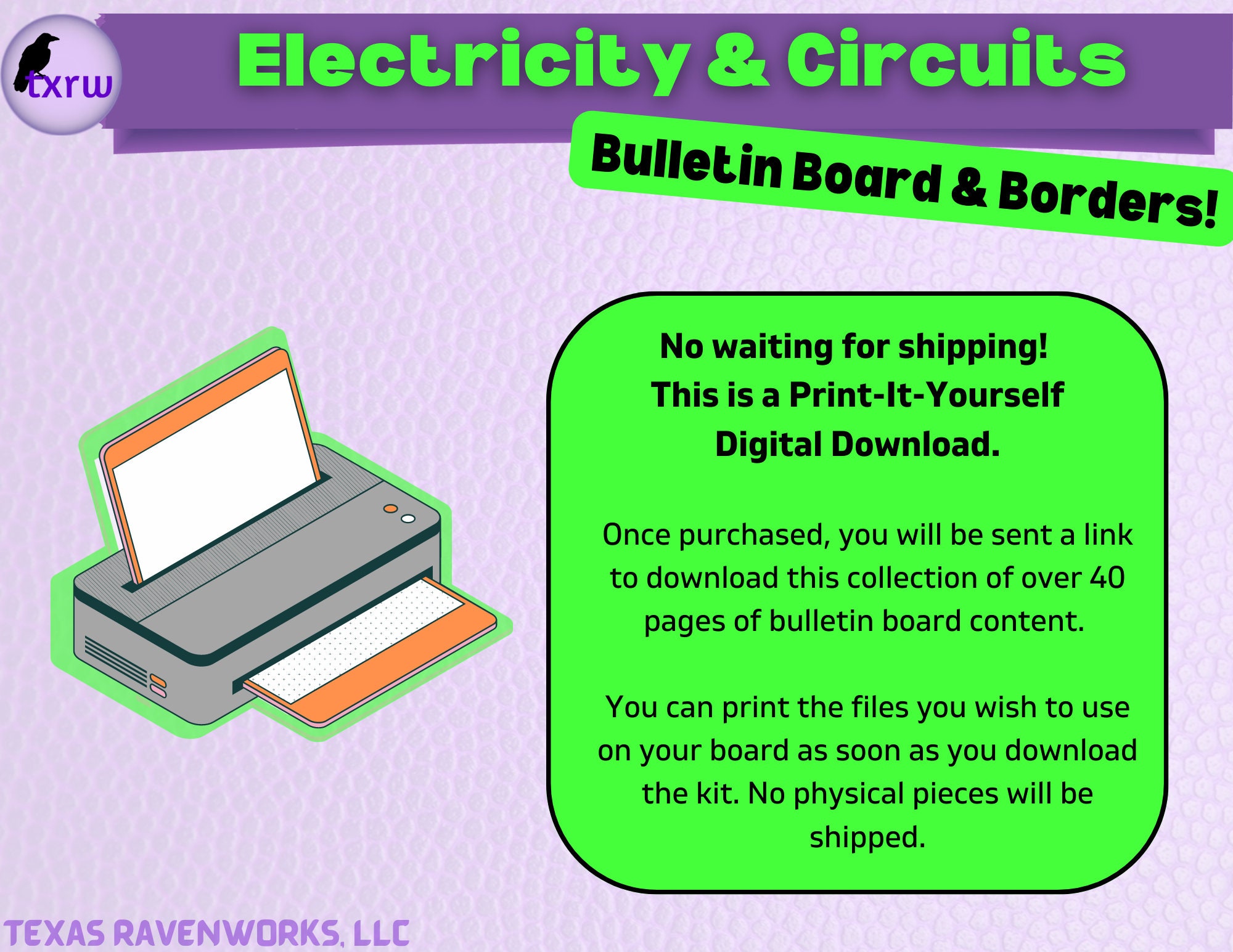 Electricity and Circuits Bulletin Board Set and Borders - Etsy