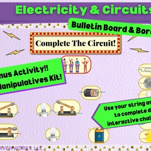 Electricity and Circuits Bulletin Board Set and Borders - Etsy