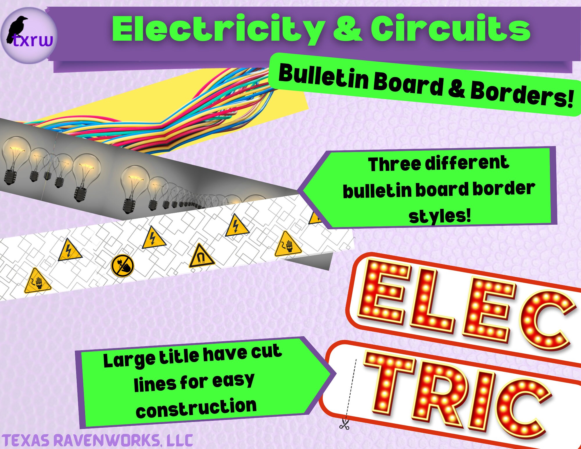 Electricity and Circuits Bulletin Board Set and Borders - Etsy