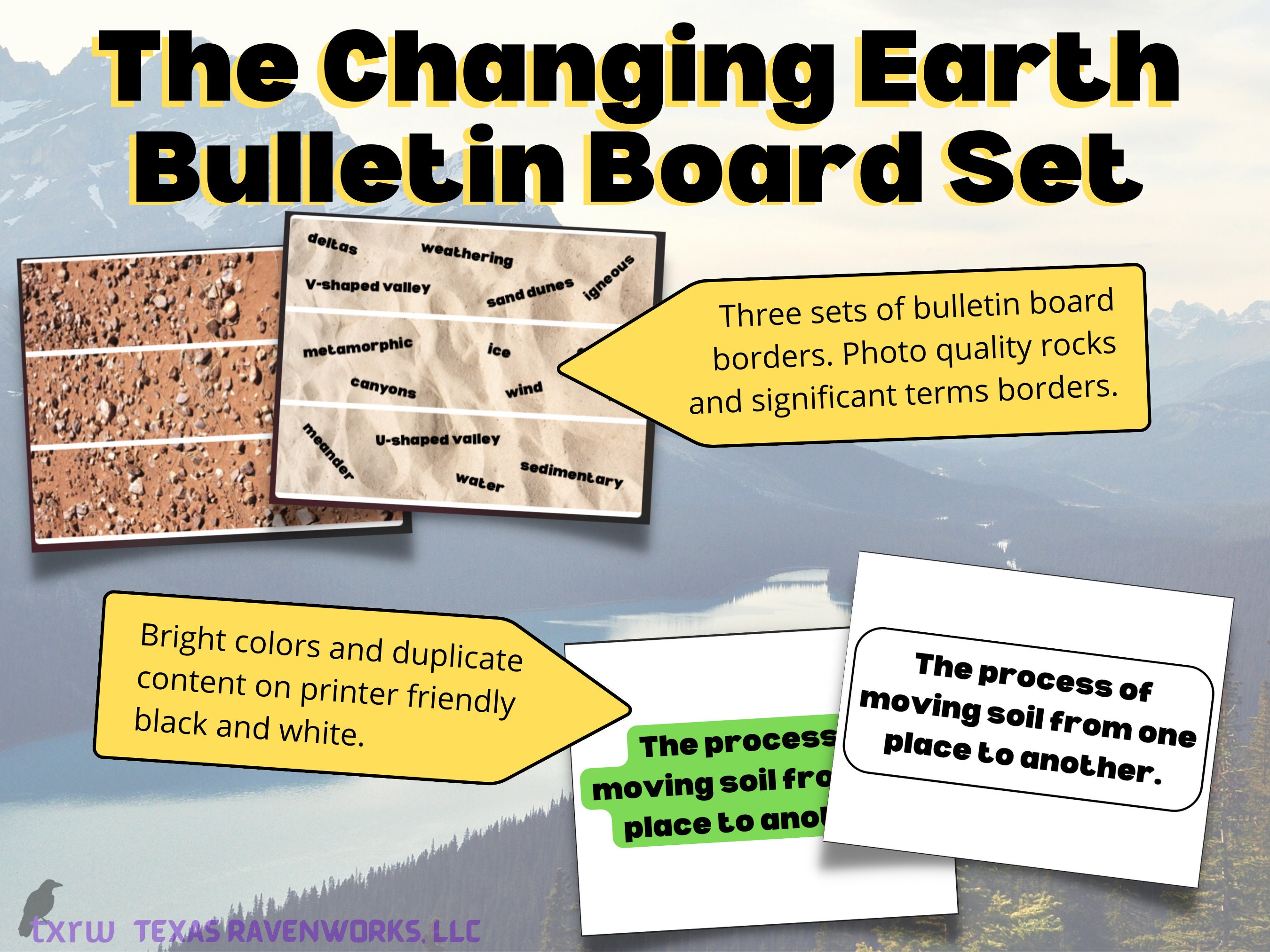 Earth Science Bulletin Board, Erosion Deposition and Weathering Terms ...