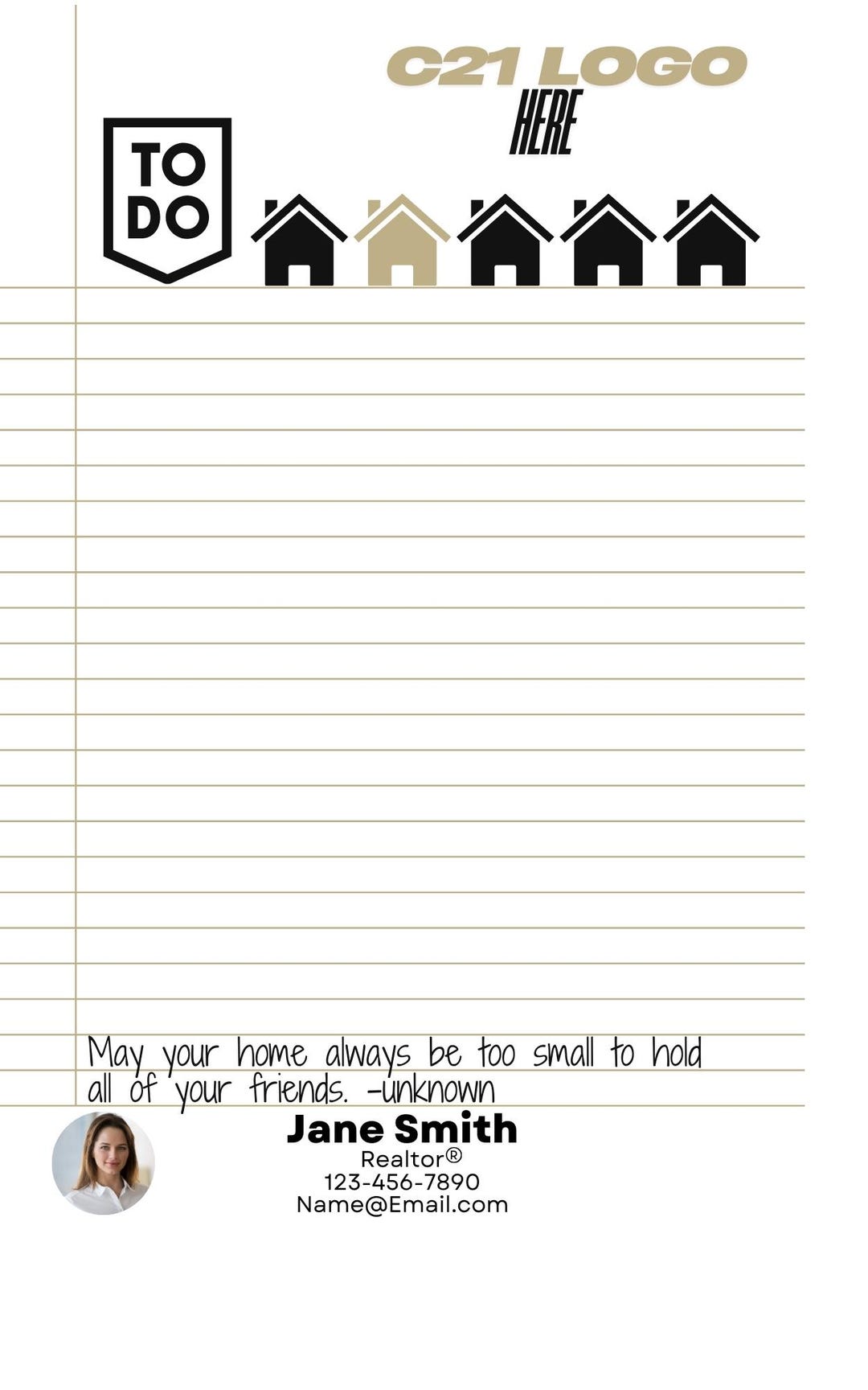 Fully Editable Notepads for Realtors® - Etsy