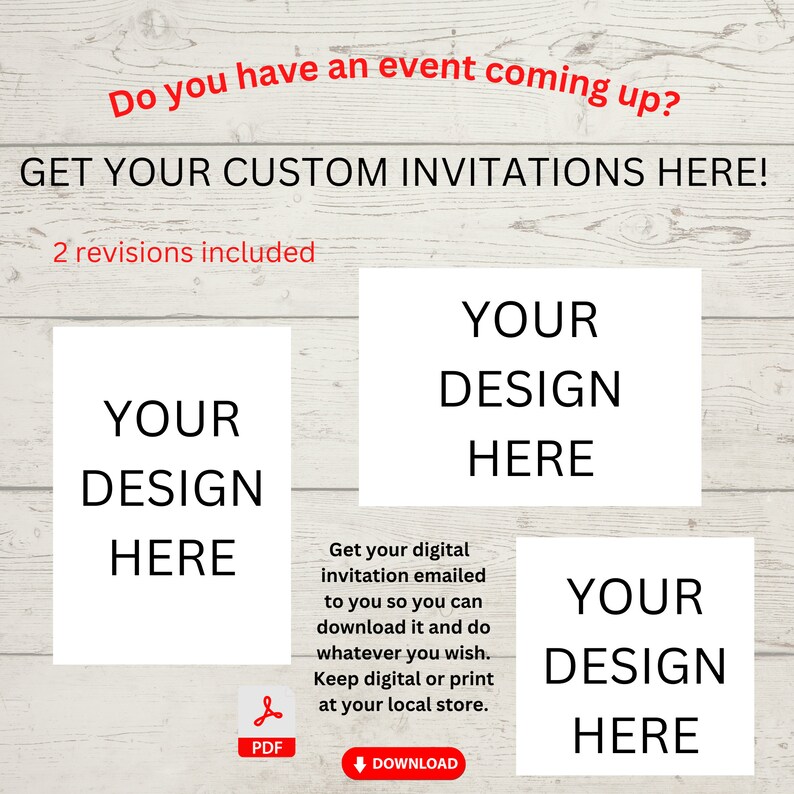 Custom Invitation Design, Custom Made Invitation, Digital Invitation ...