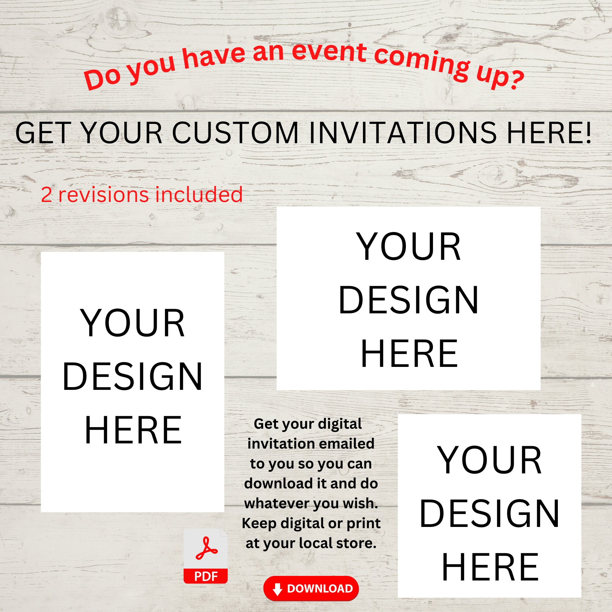 Custom Invitation Design, Custom Made Invitation, Digital Invitation ...