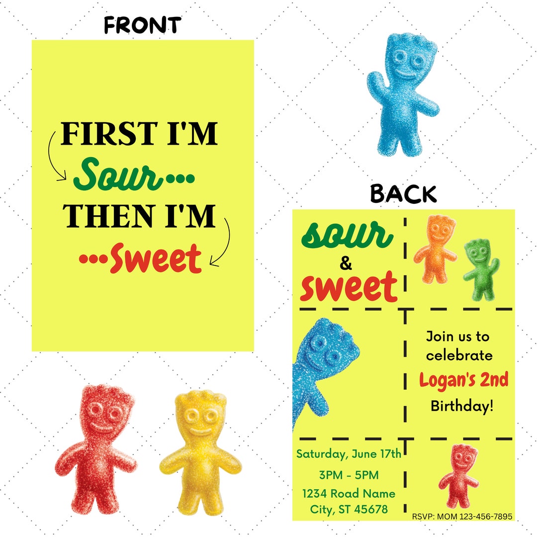 Sour Patch Kids Birthday Sour Patch Birthday Funny Birthday - Etsy