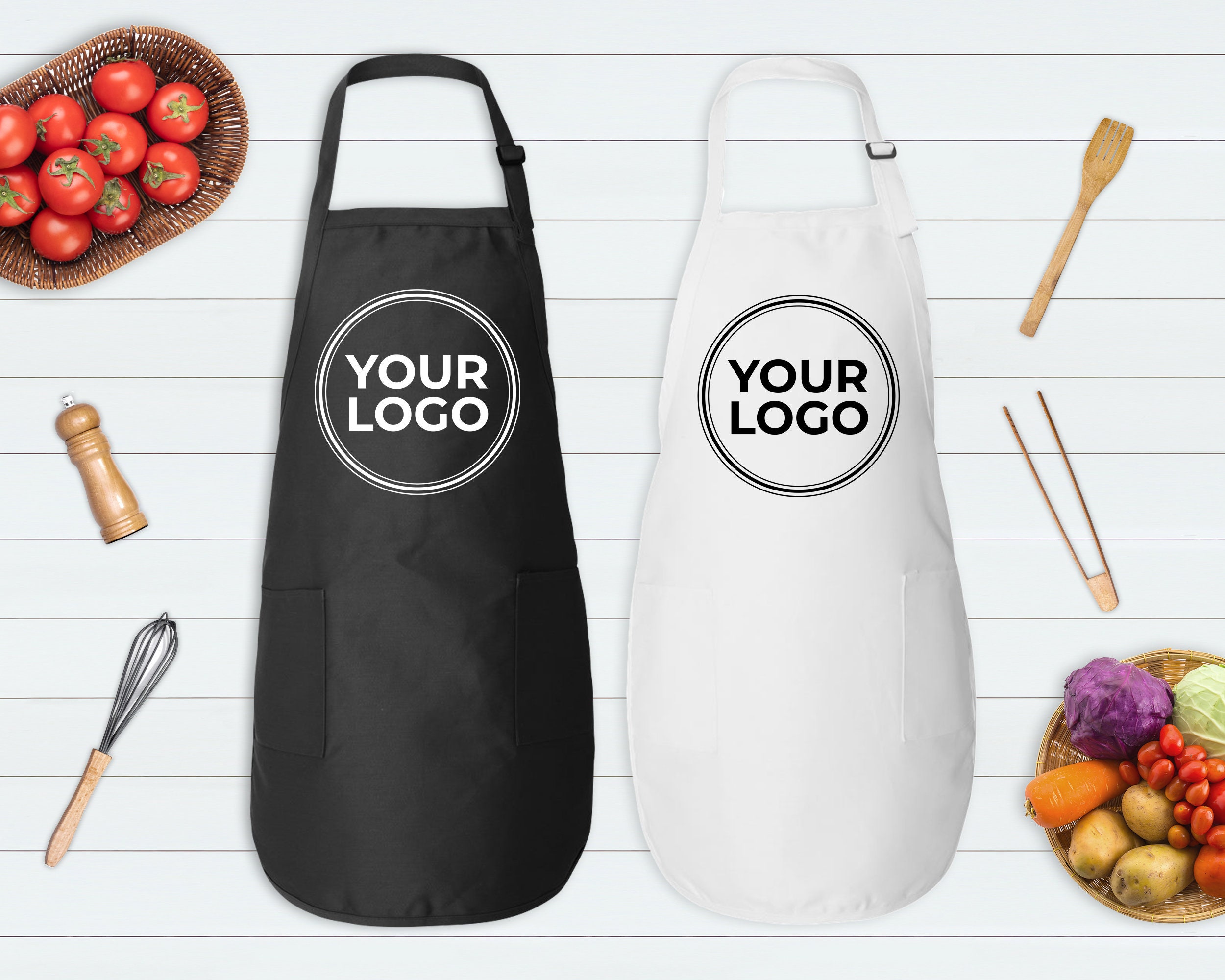 Custom Logo Apron: Personalized Text, Chef Gift - Etsy