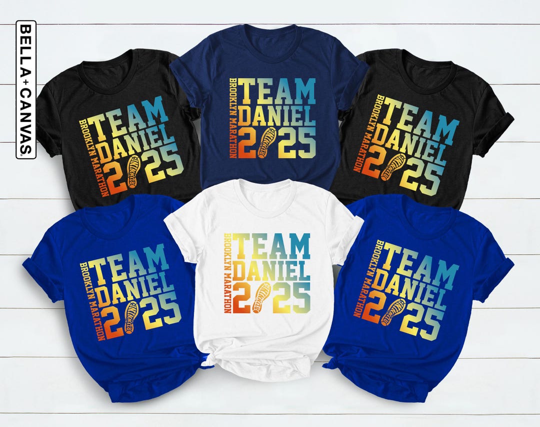 Custom Marathon Support Crew Shirt: Family Matching Team Tee - Etsy