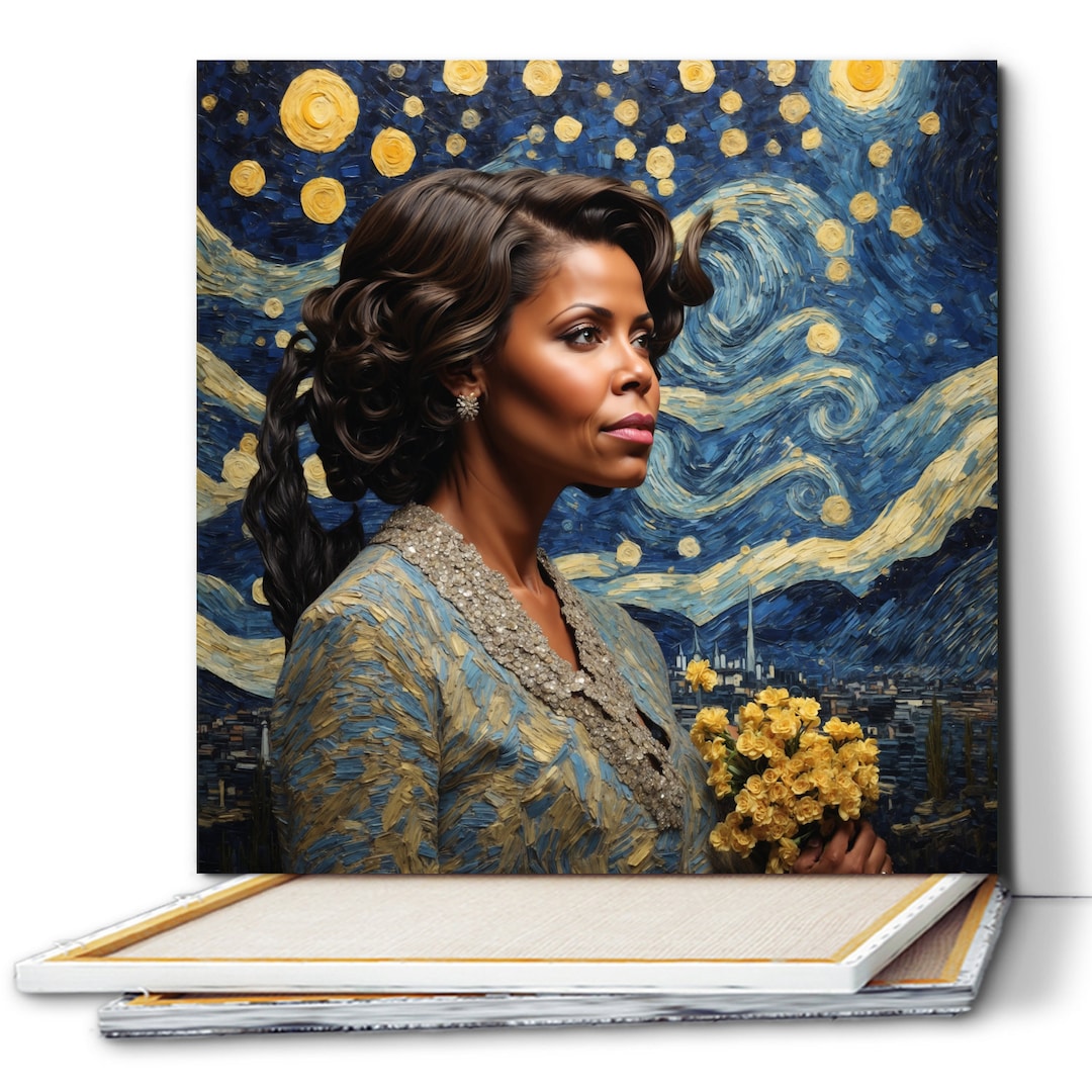 24x24 Inches Michelle Obama Poster "starry Night" New HD Print on ...