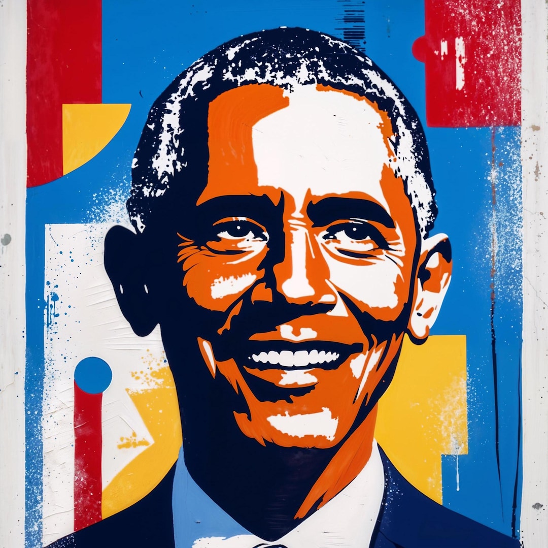 Barack Obama Waterproof Vinyl Fabric, HD Print, Wall Home Decor, Ready ...