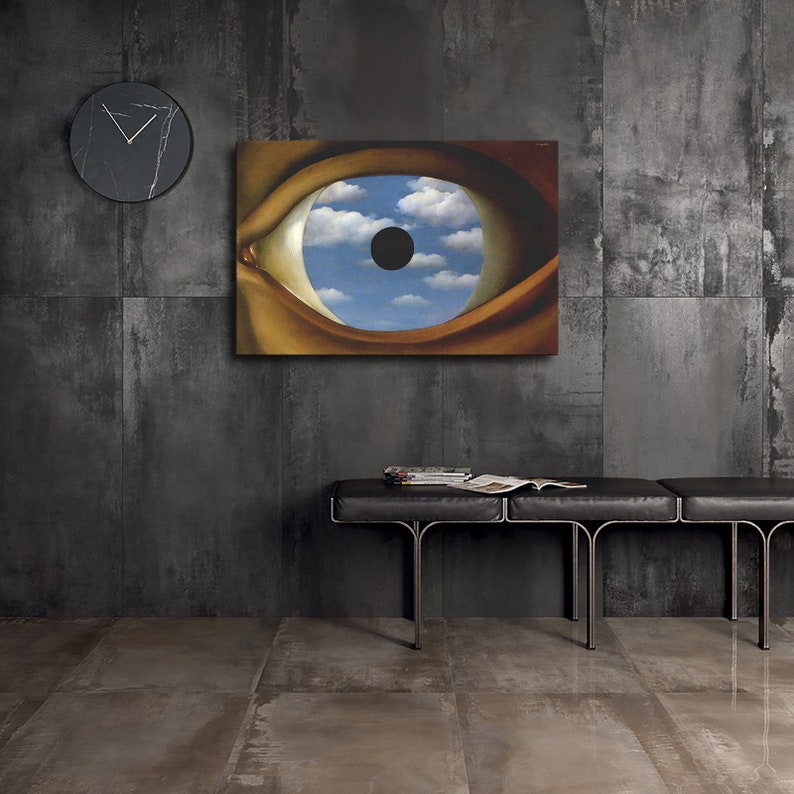 Rene Magritte 'the False Mirror' Waterproof Vinyl Fabric Canvas HD ...