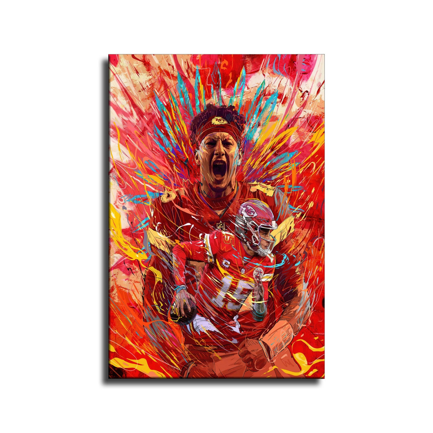 36x24 Inches Patrick Mahomes New HD Print on Canvas Ready to Hang Large ...