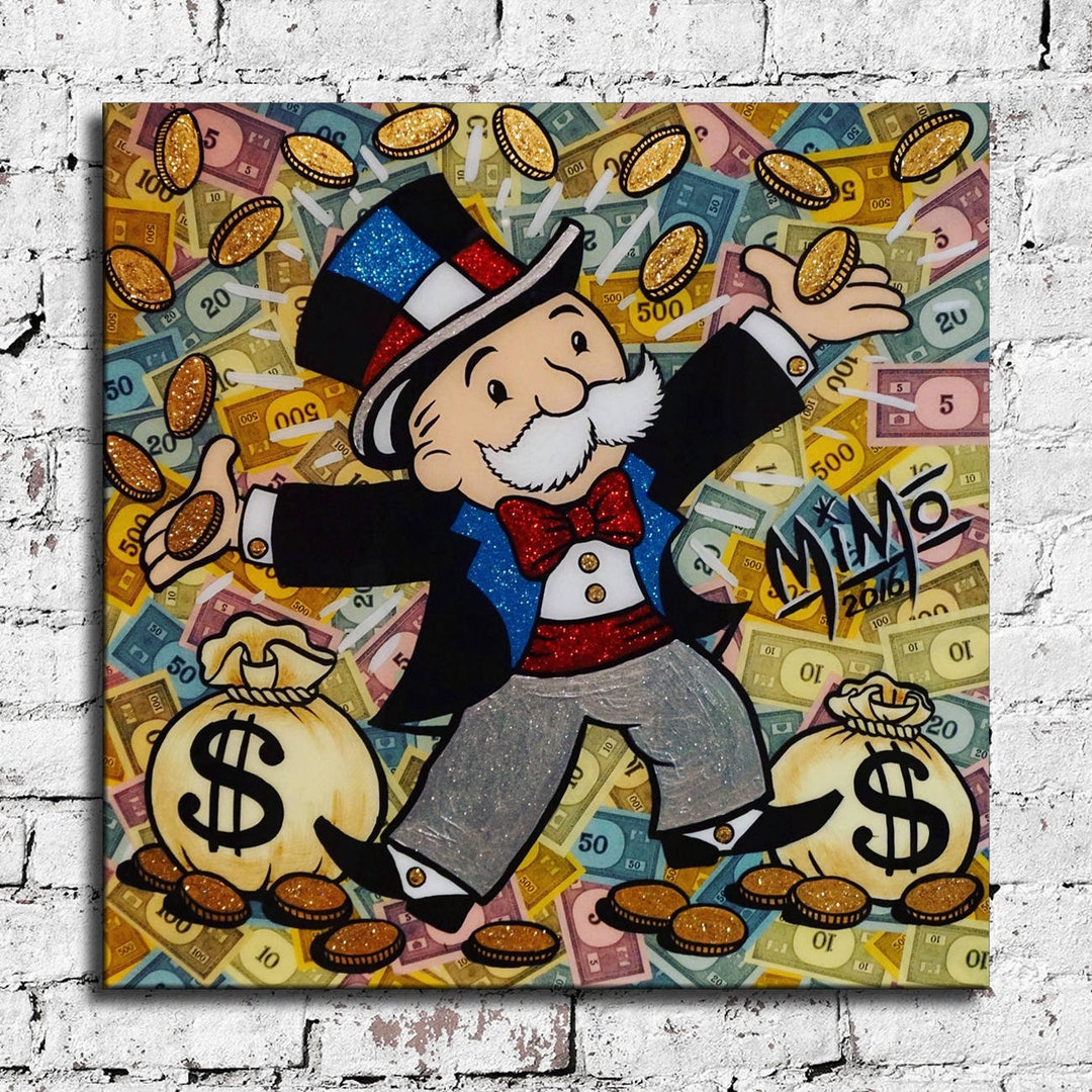 Alec Monopoly 'MIMO' Waterproof Vinyl Fabric HD Print, Wall Home Decor ...