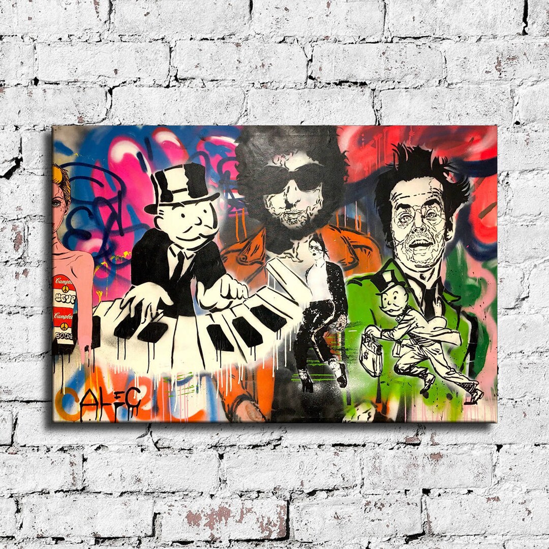 36x24 Inches Alec Monopoly Inspired Art Print. New HD Print. Canvas ...