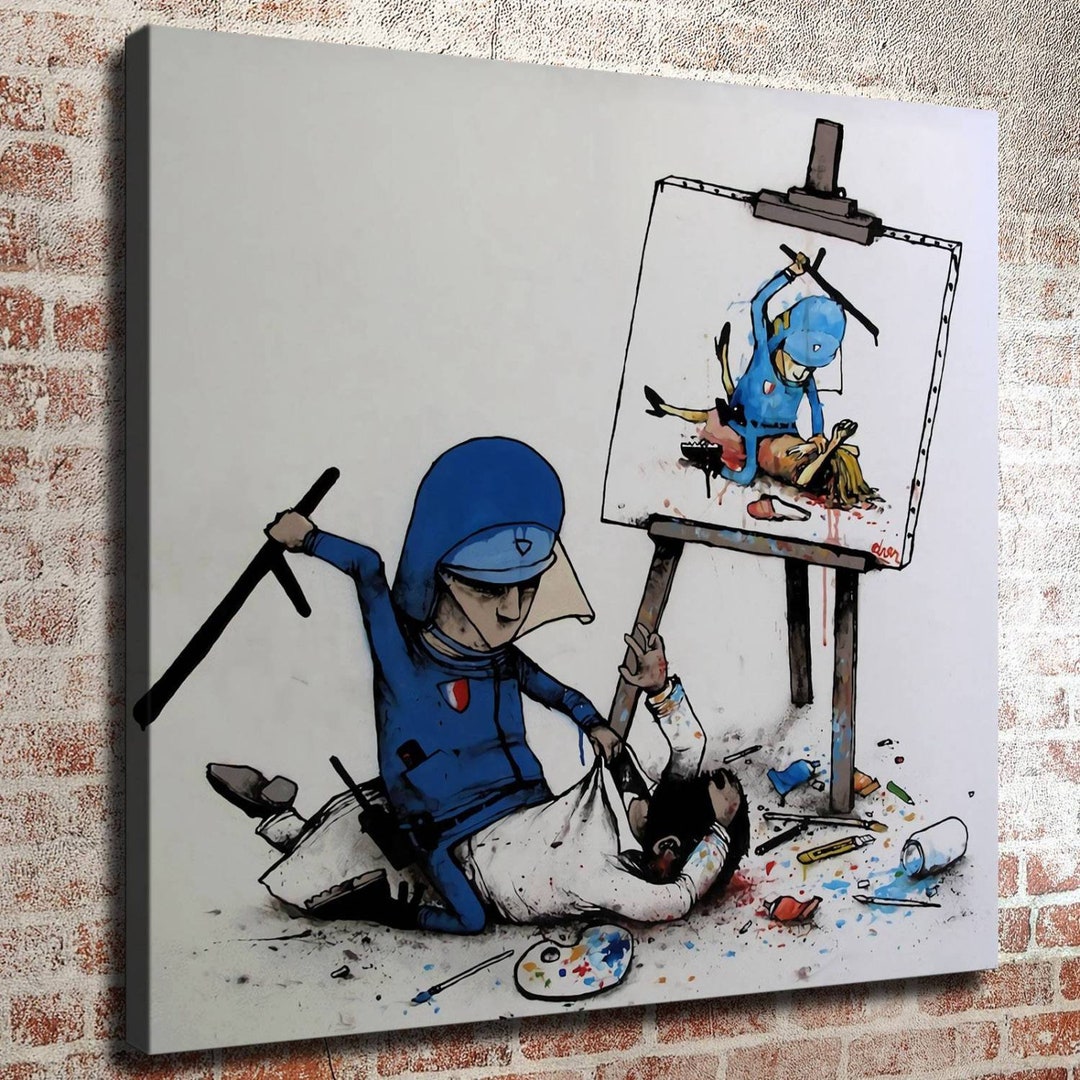 Banksy Inspired Art Print: 26x24 Canvas Ready to Hang - Etsy