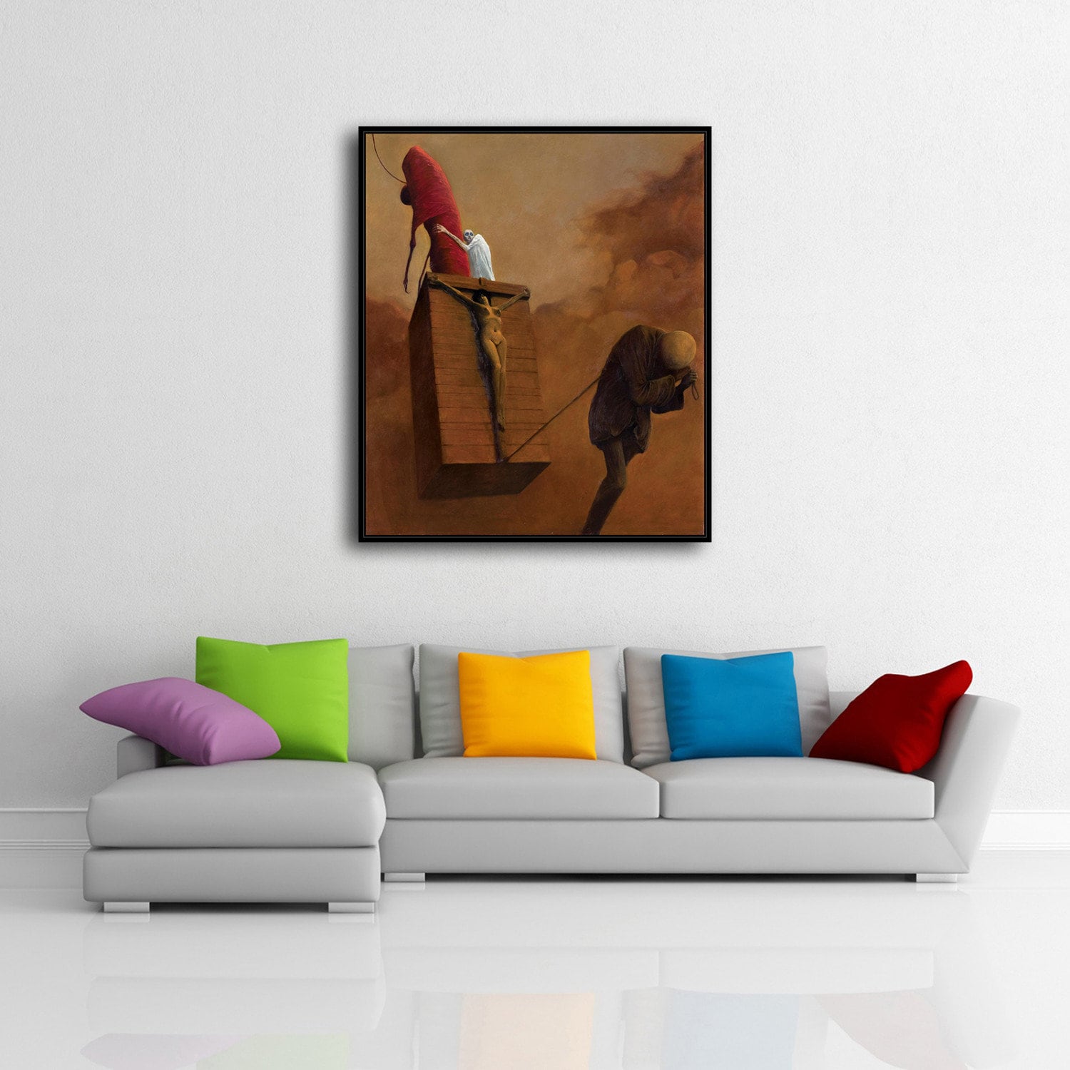 Beksinski Waterproof Vinyl Fabric HD Print, Wall Home Decor, Ready to ...