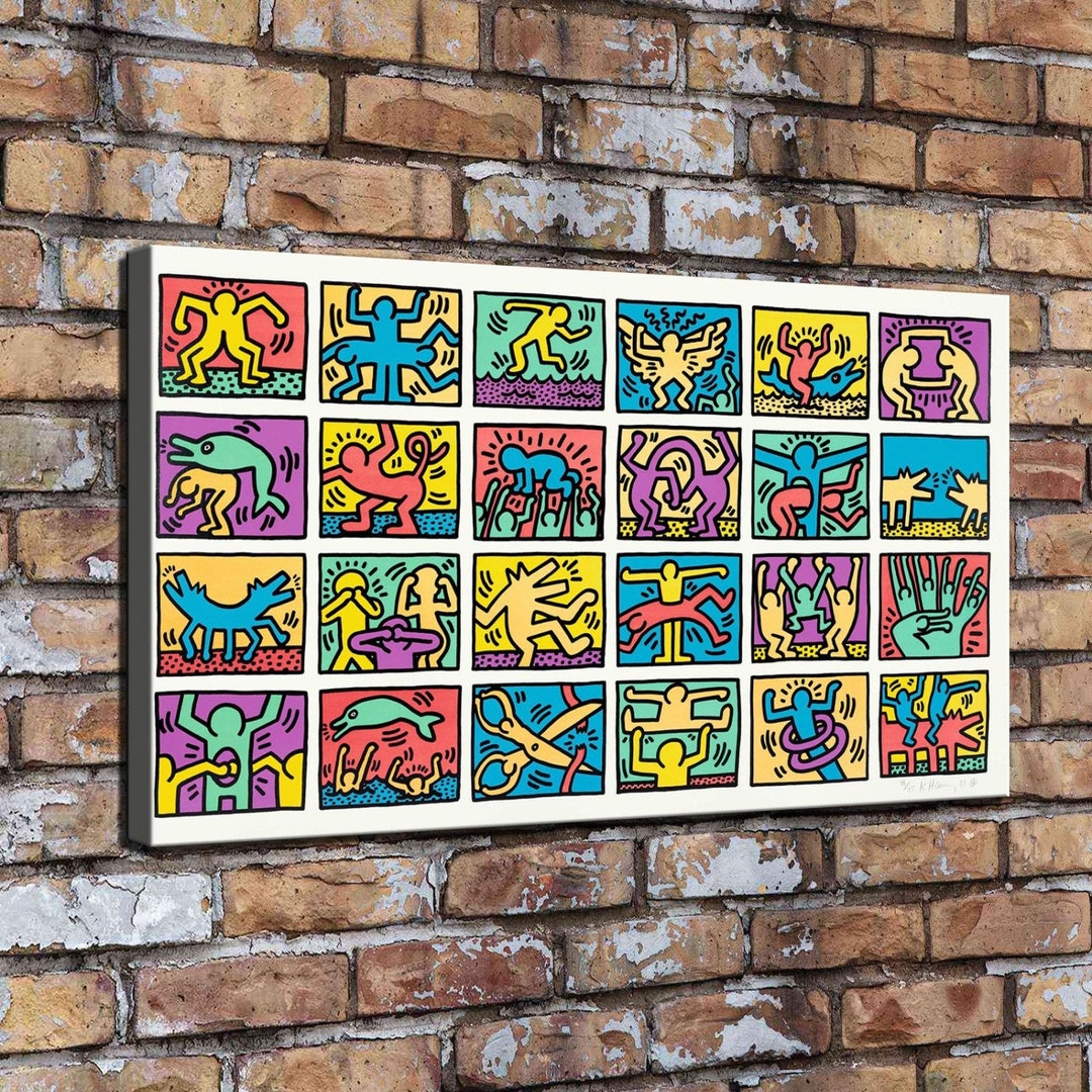Keith Haring Retrospect Waterproof Vinyl Fabric, HD Print, Wall Home ...