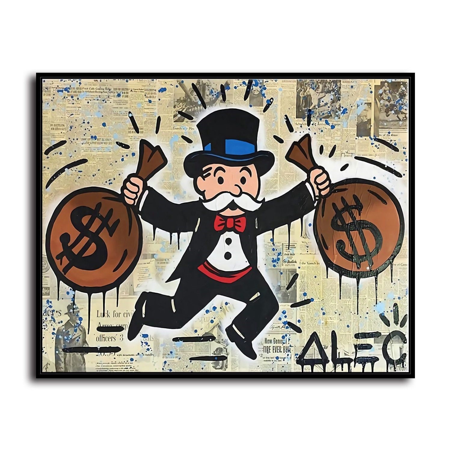 30x24 Inches Alec Monopoly Inspired Art Print. New HD Print. Canvas ...