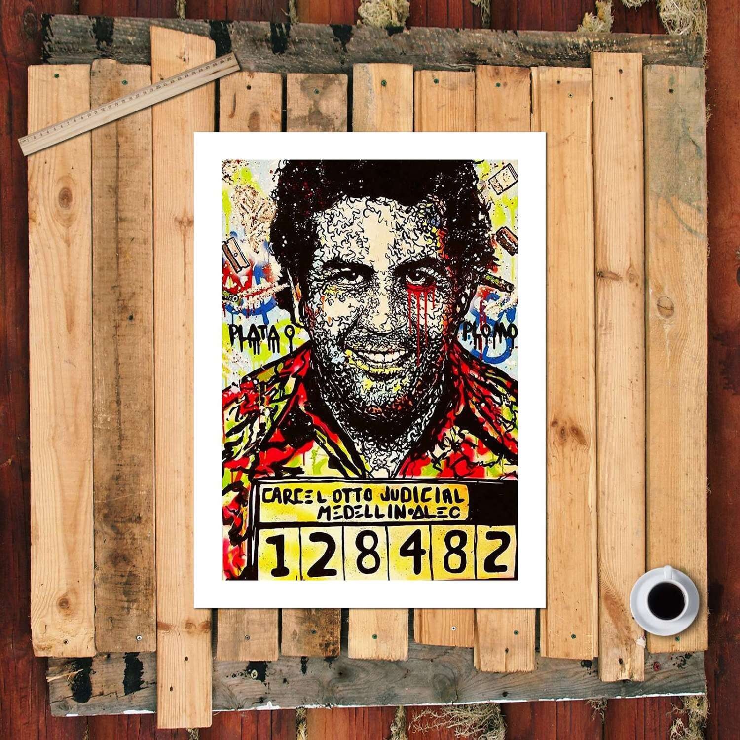 34x24 Inches Alec Monopoly pablo Escobar New HD Print on Canvas Ready ...