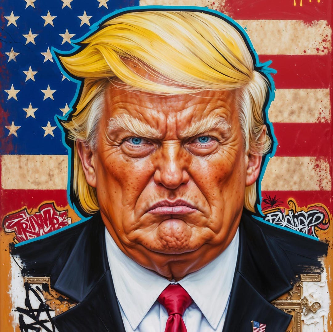 Donald Trump Waterproof Vinyl Fabric, HD Print, Wall Home Decor, Ready ...