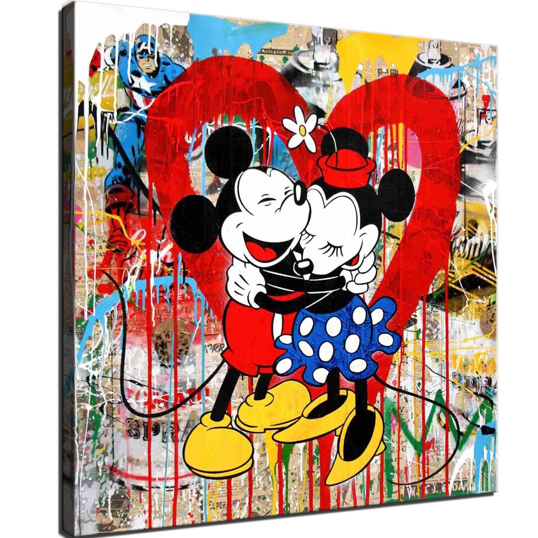 24x24 Inches Mickey Mouse Inspired Art Print. Native American Wall Art ...