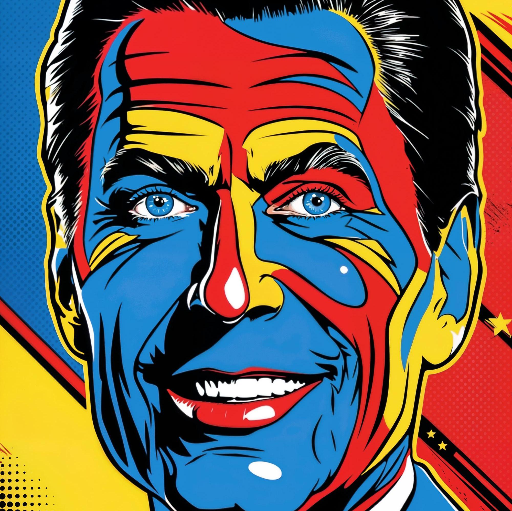 Ronald Reagan Pop Art Artery8 Official Portrait US President Ronald