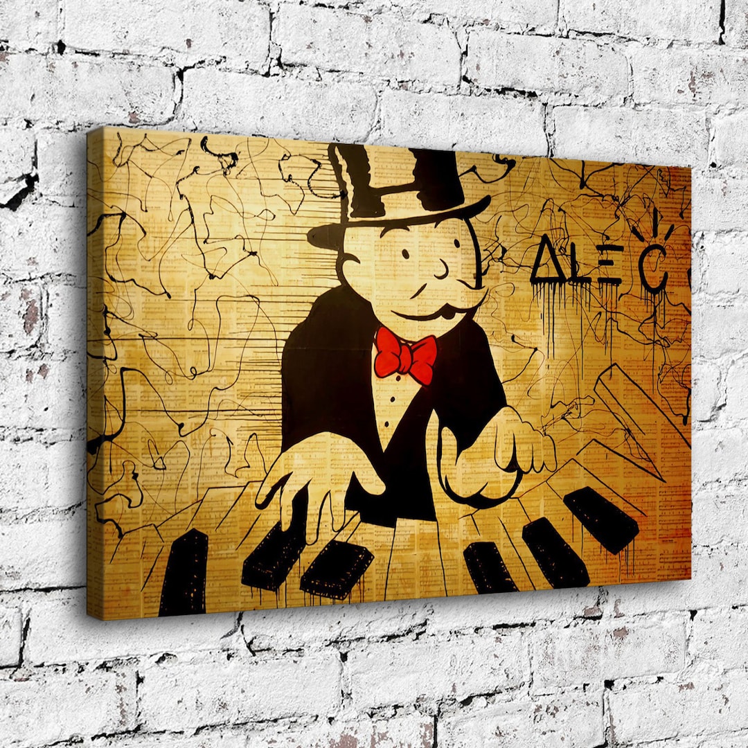 Alec Monopoly Waterproof Vinyl Fabric HD Print, Wall Home Decor, Ready ...