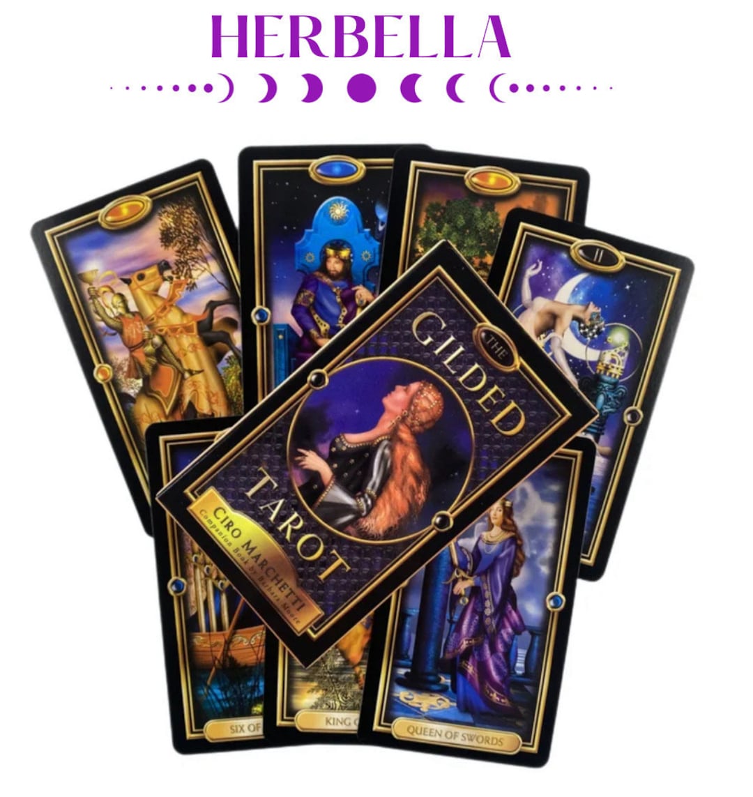 Guilded Tarot Cards Deck 78 Tarot Cards Beginner Friendly Traditional ...