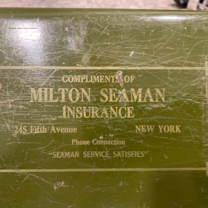 Vintage Milton Seaman Insurance Company Metal Box - Etsy