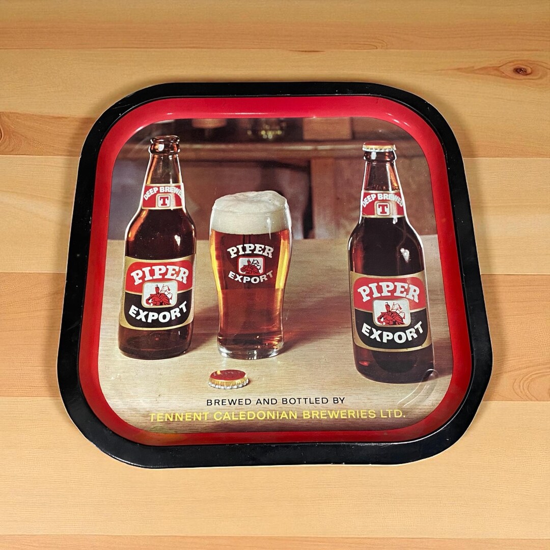 Piper Export Vintage Beer Tray | Tennent Caledonia Breweries Glasgow ...