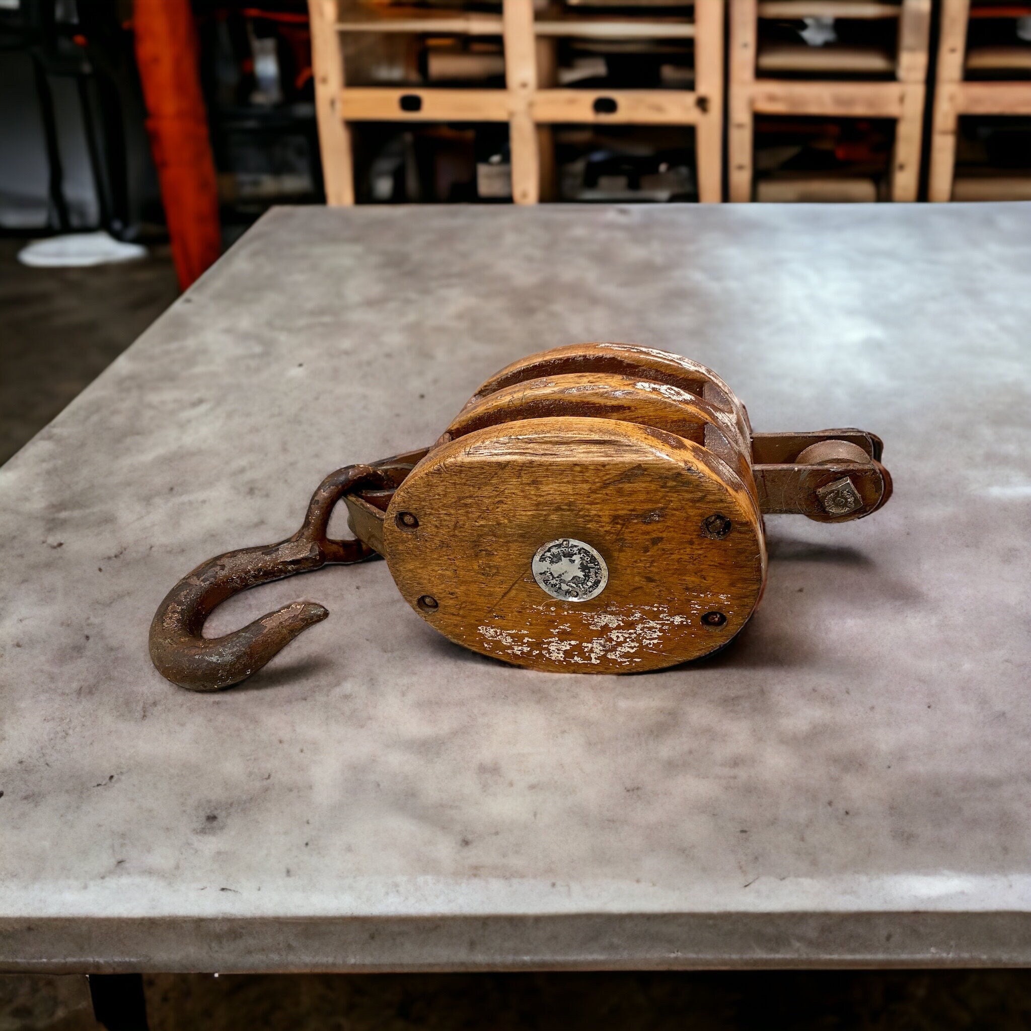 Vintage Double Drum Block and Tackle Boston & Lockport Block - Etsy