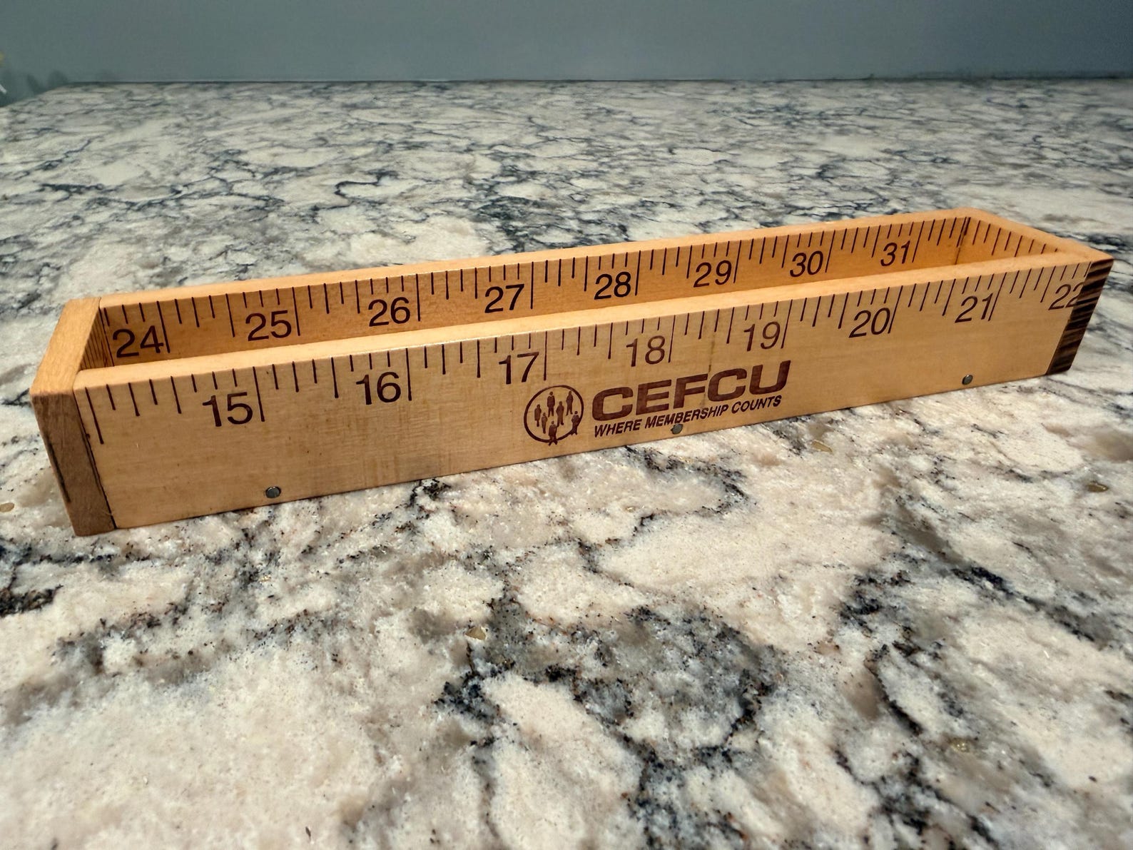 Handcrafted Yardstick Pencil Box or Trinket Storage 8 in | Vintage Desk ...