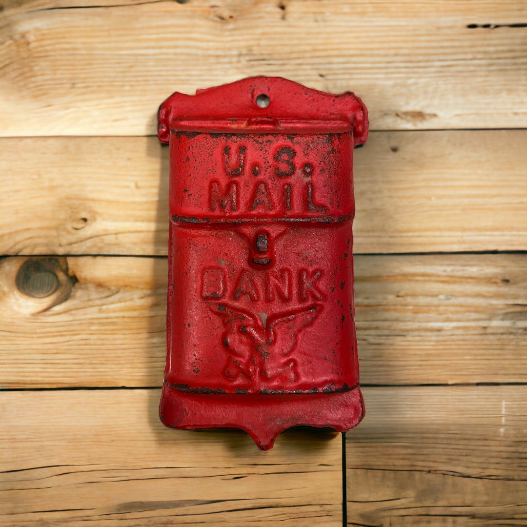 Cast Iron US Mail Bank - Etsy