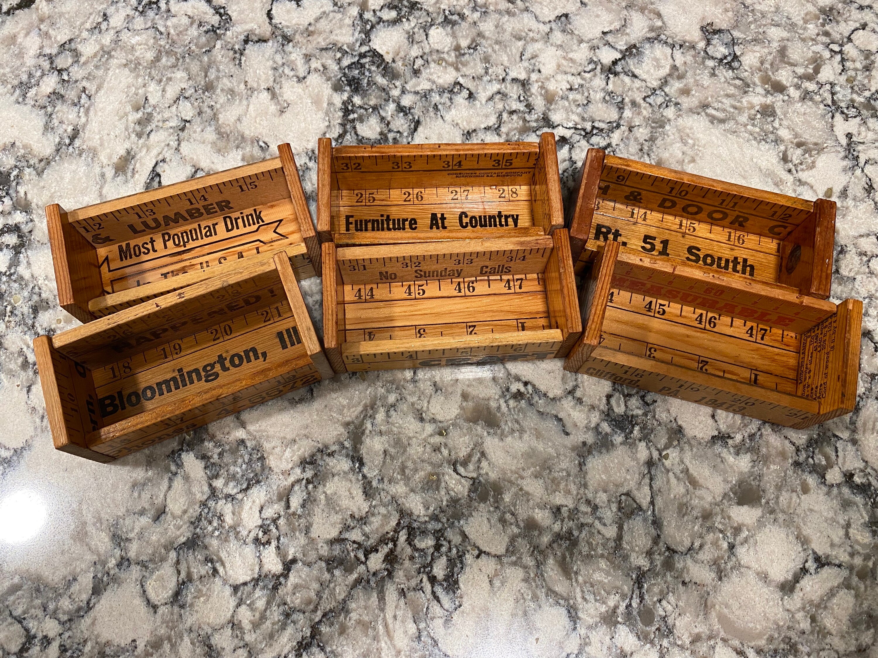 Handmade Yardstick Business Card Holder or Small Trinket Box - Etsy