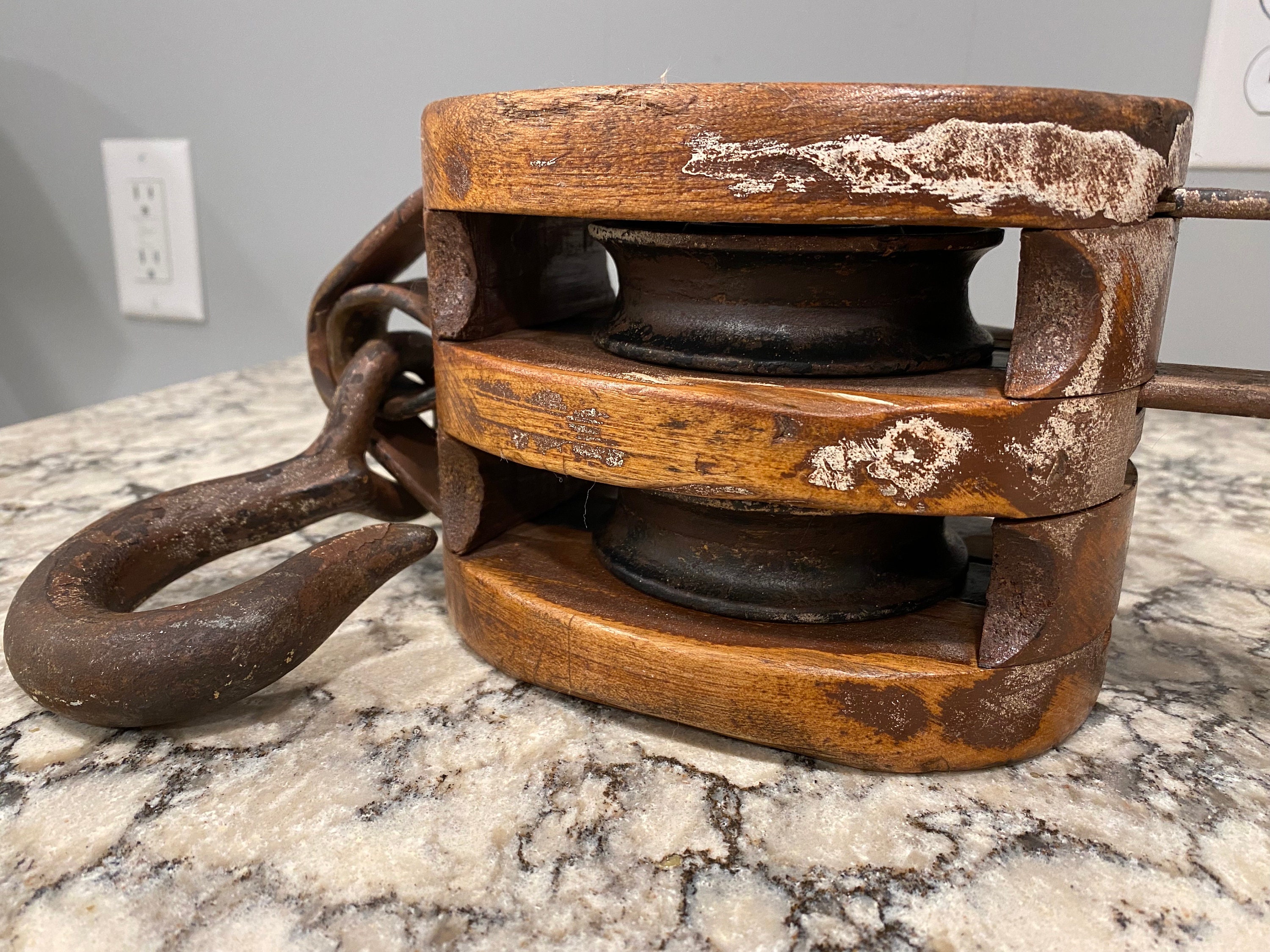 Vintage Double Drum Block and Tackle Boston & Lockport Block - Etsy