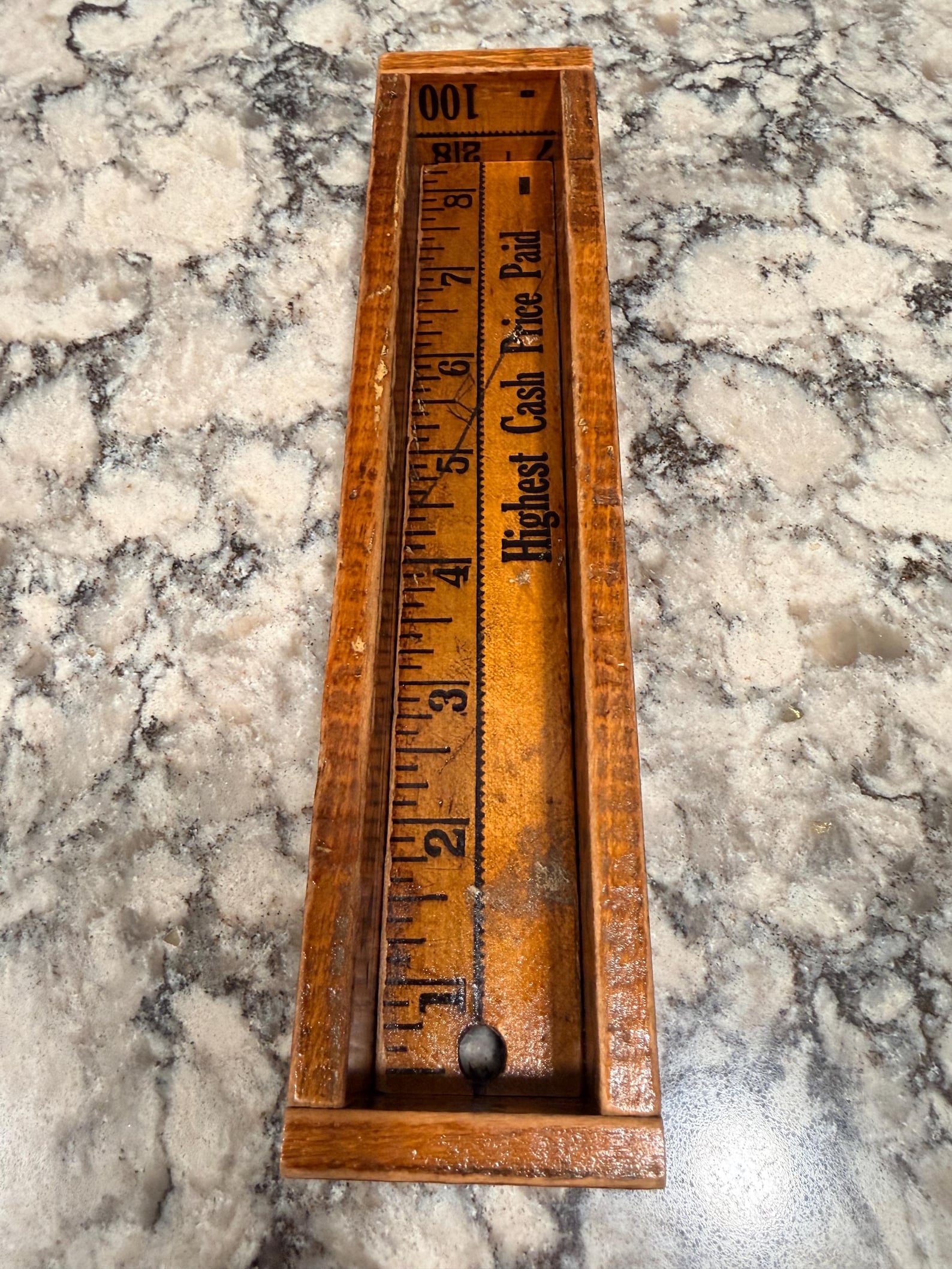 Handcrafted Yardstick Pencil Box or Trinket Storage 8 in | Vintage Desk ...
