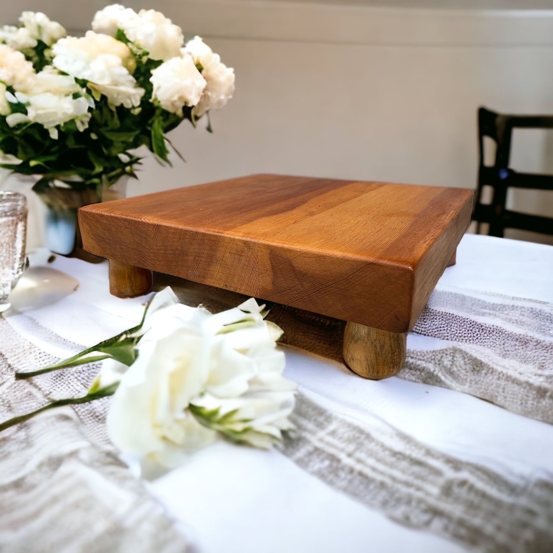 Rustic Wooden Riser Solid Wood Display or Cutting Board - Etsy