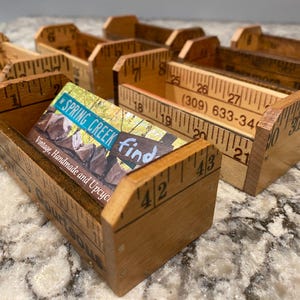 Handmade Yardstick Business Card Holder or Small Trinket Box - Etsy