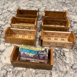 Handmade Yardstick Business Card Holder or Small Trinket Box - Etsy