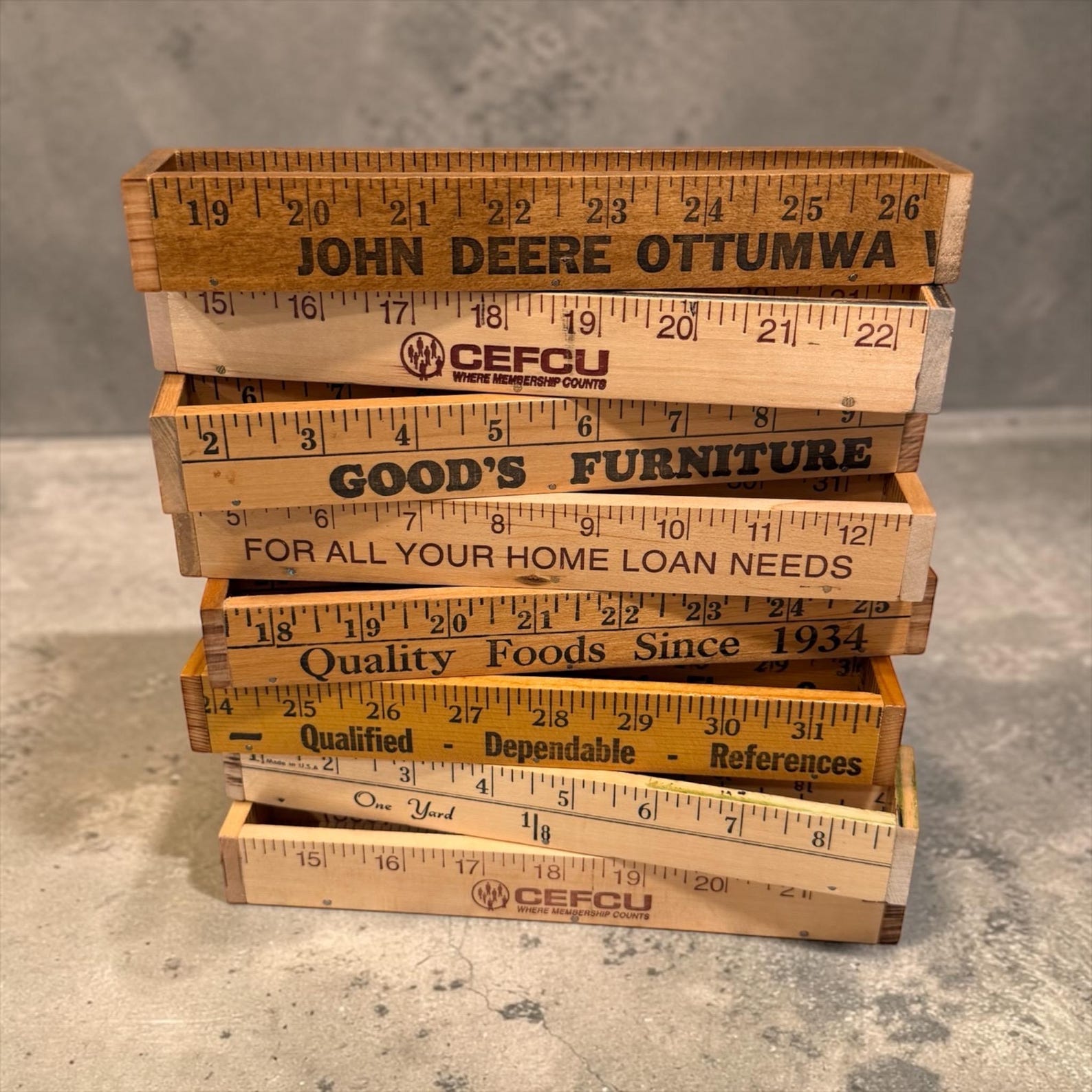 Handcrafted Yardstick Pencil Box or Trinket Storage 8 in | Vintage Desk ...
