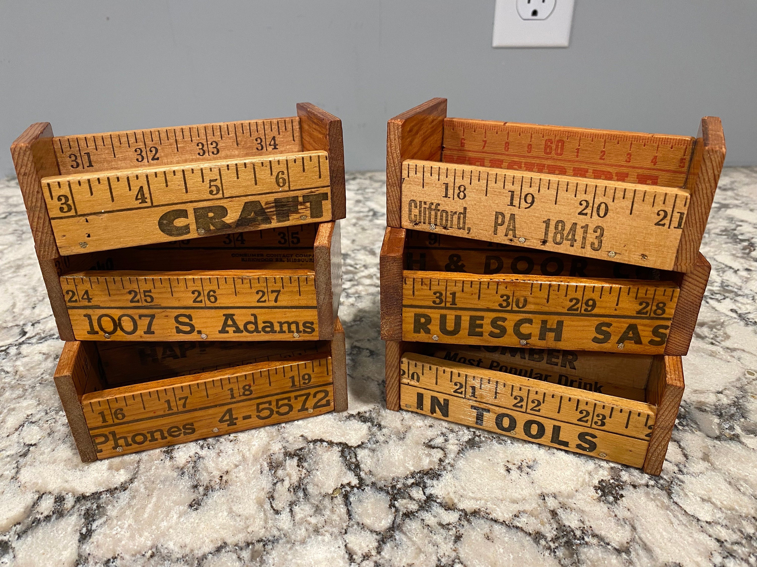 Handmade Yardstick Business Card Holder or Small Trinket Box - Etsy