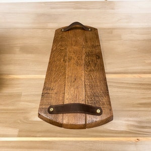 Handcrafted Whiskey Barrel Lid Charcuterie Board or Serving Tray - Etsy