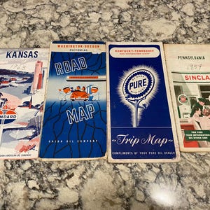 Vintage Lot of Gas and Oil Road Maps - Etsy